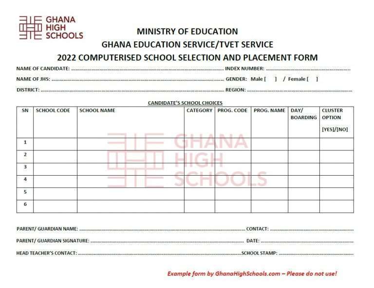HOW TO APPLY TO SHS - GhanaHighSchools.com